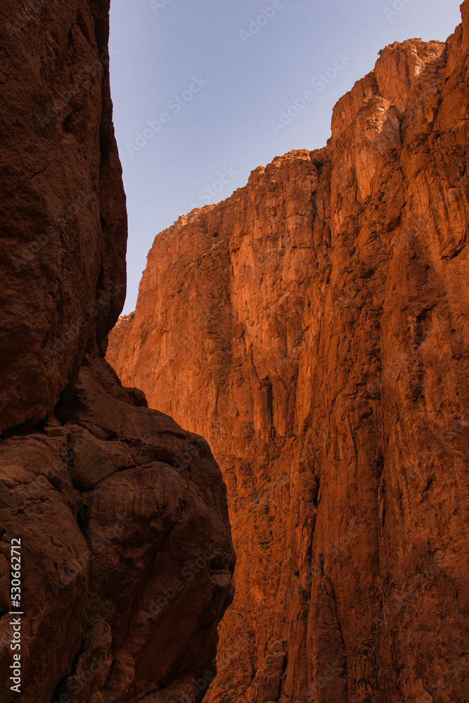Todra gorge in Morocco, red rocks in Morocco, exploring the gorge ...