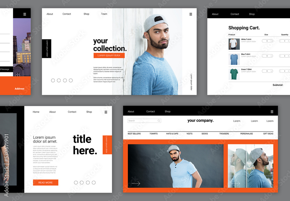 Retail Business Desktop UI Kit Stock Template | Adobe Stock