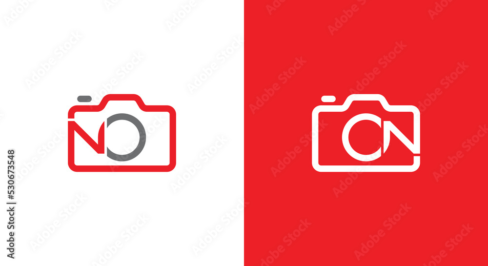 Initial Letter N Camera Photography Logo Concept symbol sign icon ...