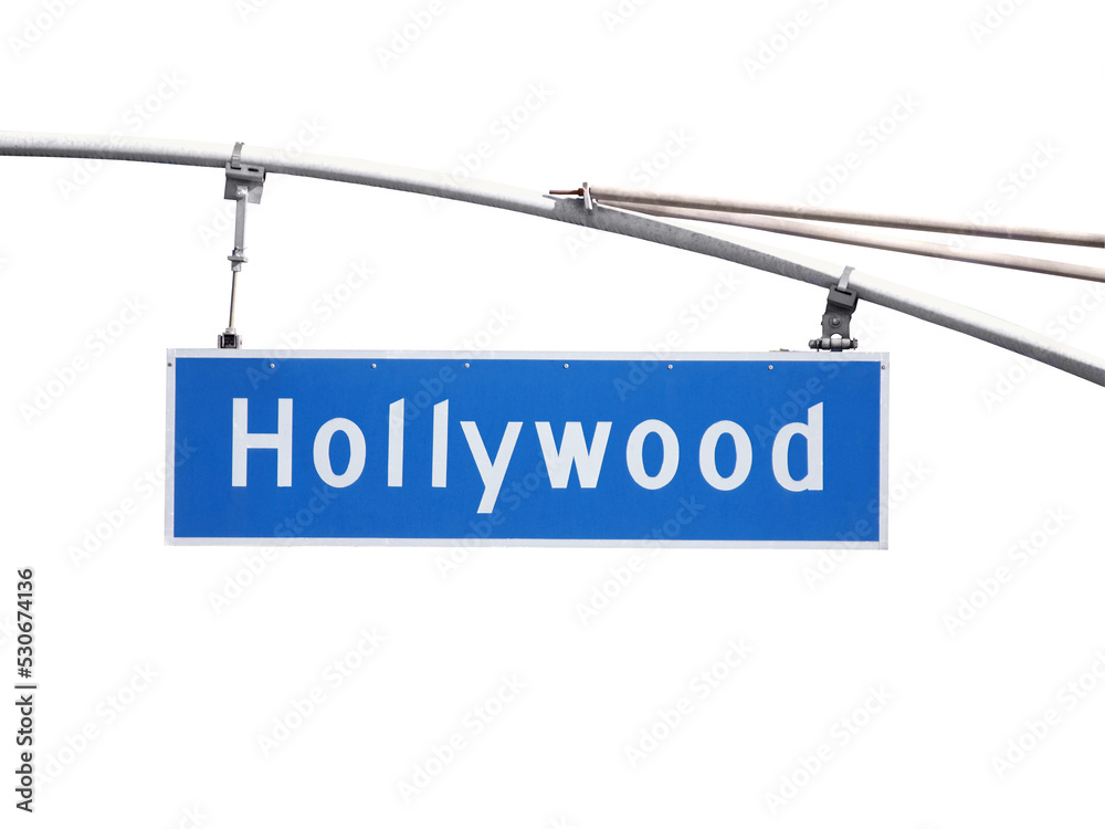 Hollywood Blvd street sign isolated. Stock Photo | Adobe Stock