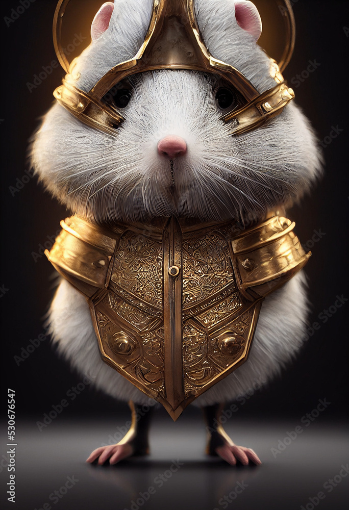 Mouse in full armor. Stock Illustration | Adobe Stock