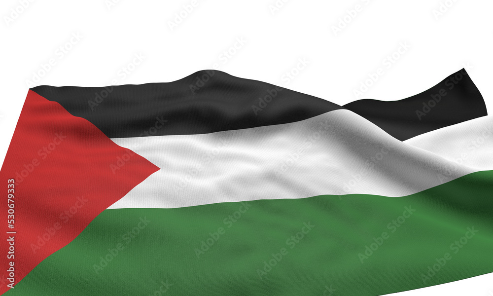 Flag of Palestine, Waving Palestine Flag, Transparent Background Stock ...