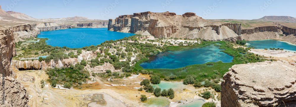Beautiful blue lake of Band-e Amir National Park, one of the main ...