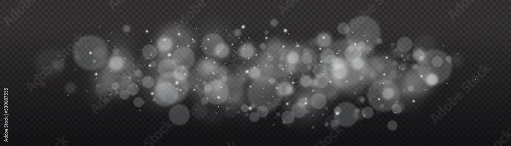 Light bokeh effect, flare sparkle, white png dust Stock Vector | Adobe Stock