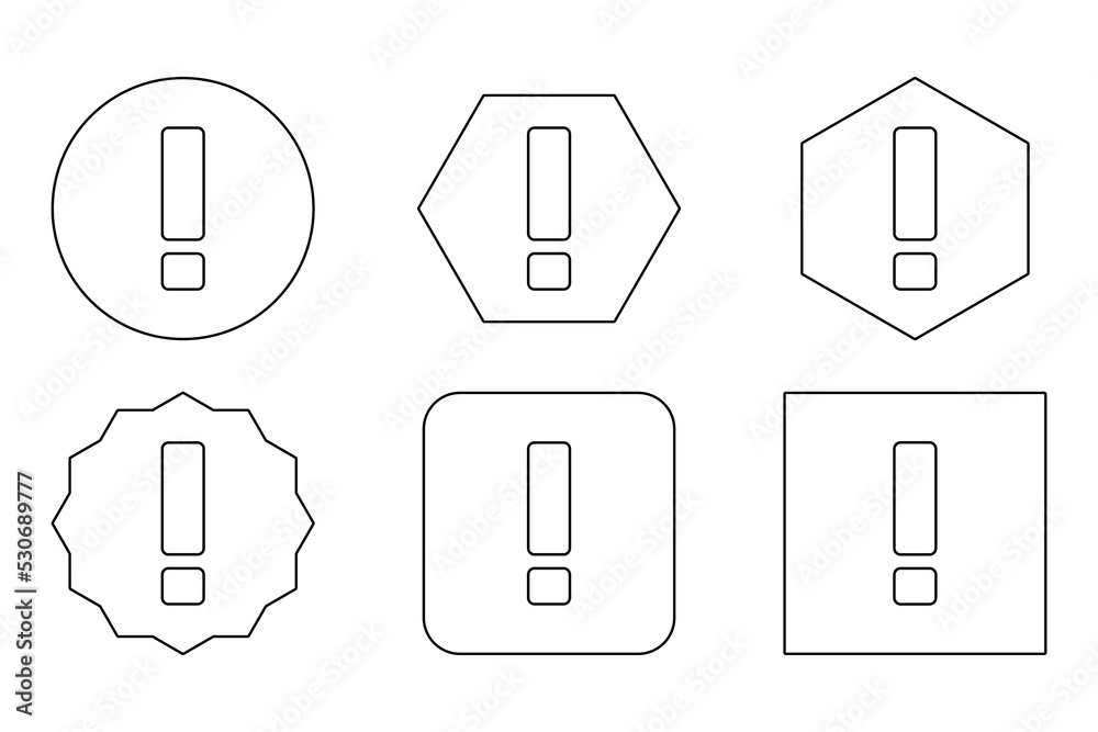 Exclamation mark, Attention sign, Caution icon, Hazard warning symbol ...
