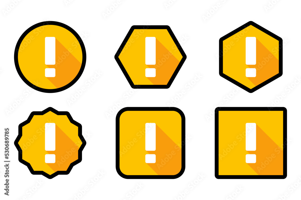 Vetor do Stock: Exclamation mark, Attention sign, Caution icon, Hazard ...