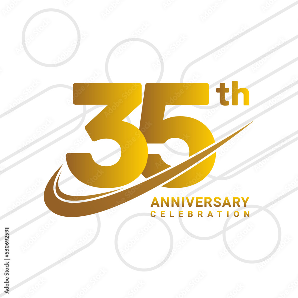 35th anniversary celebration, golden anniversary celebration logo type ...