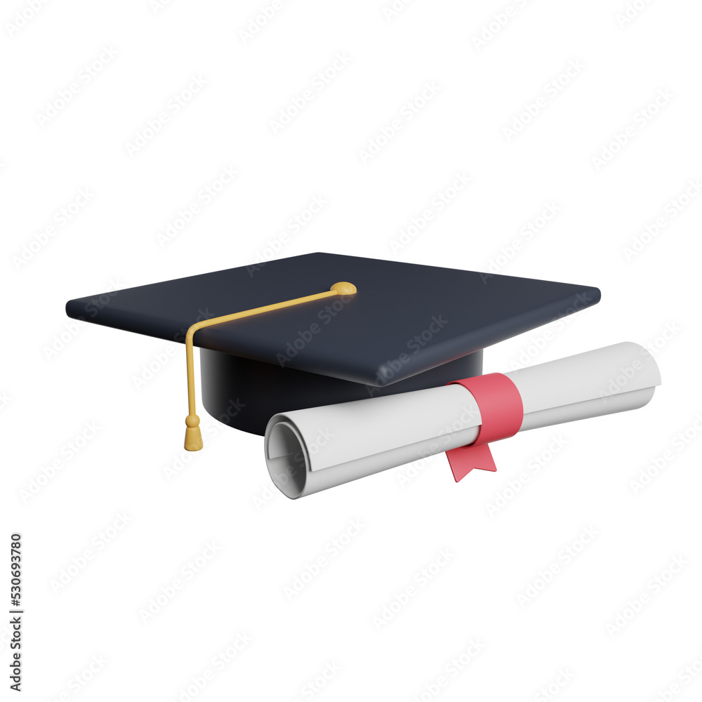 Graduation Toga With Certificate Stock Illustration | Adobe Stock