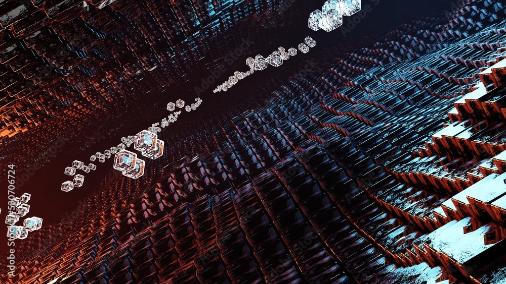 3d Rendering High Quality Render Sci Fi Background Synthwave