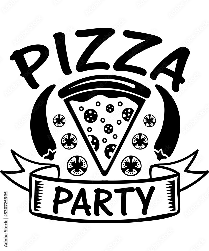 Stockvector Pizza party SVG,Pizza,Pizza t-shirt,Pizza t-shirt design ...