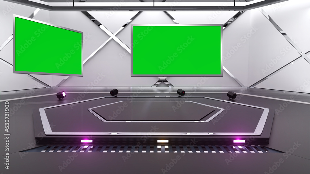 Studio Set Background 2268_3D Virtual TV Studio News_Studio Background ...