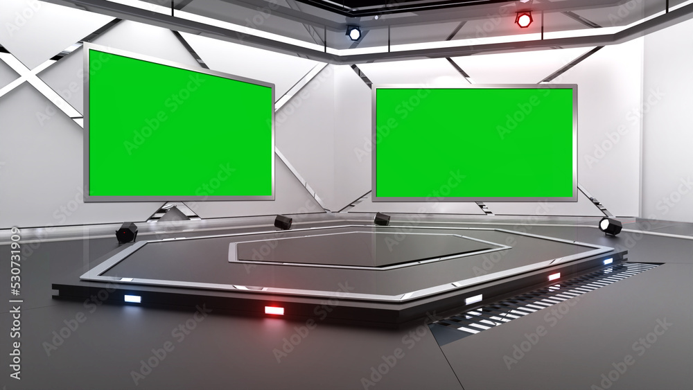 Studio Set Background 2268_3D Virtual TV Studio News_Studio Background ...