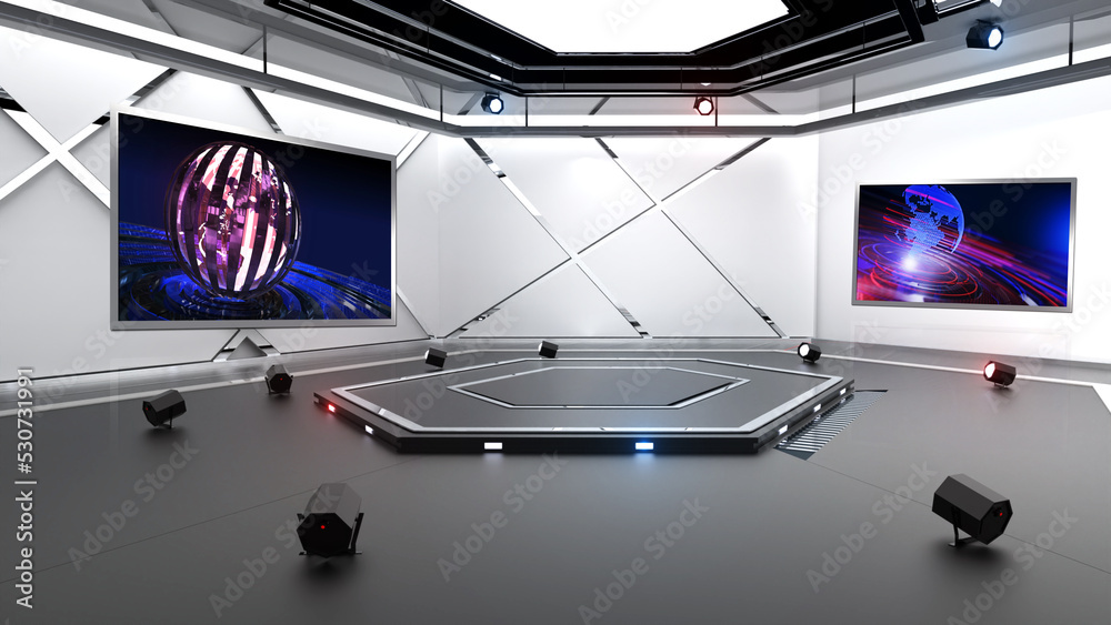 Studio Set Background 2268_3D Virtual TV Studio News_Studio Background ...