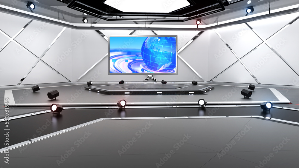 Studio Set Background 2268_3D Virtual TV Studio News_Studio Background ...