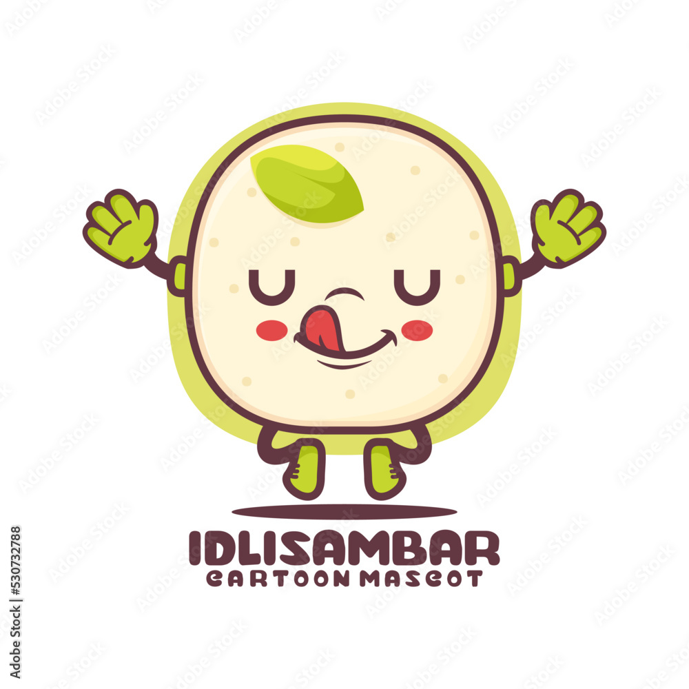 idli sambar cartoon mascot. food vector illustration Stock Vector ...