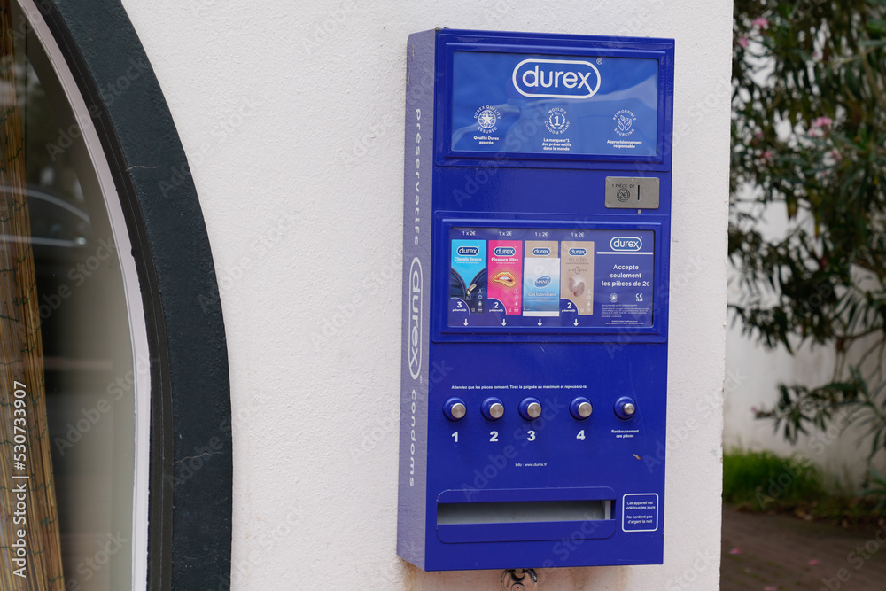 durex logo brand and text sign on condoms distributor automatic self ...