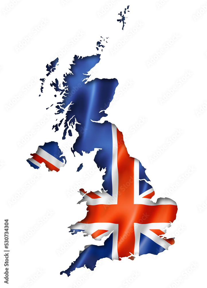 British flag map Stock Illustration | Adobe Stock