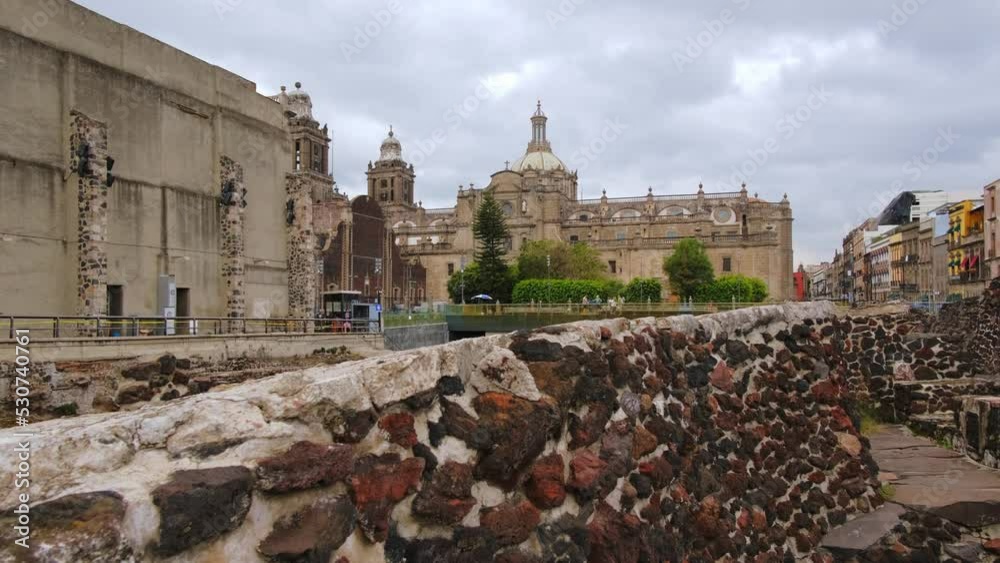 Remains of Templo Mayor of Tenochtitlan Showing Inside Building Mexico ...