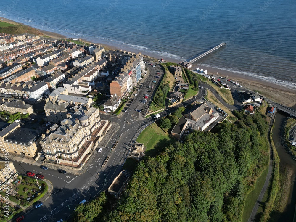 aerial view of Saltburn by the Sea. commonly referred to as Saltburn ...
