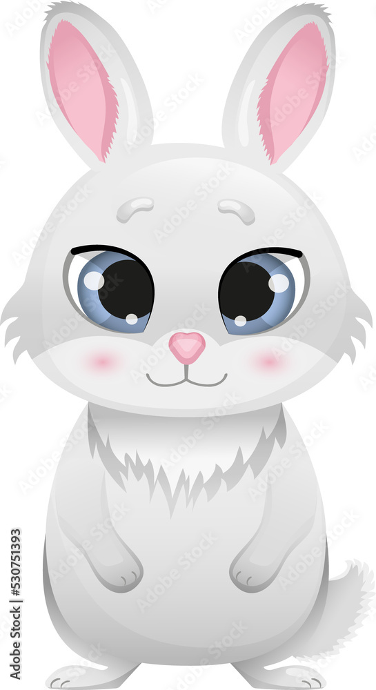 cute bunny in cartoon style illustration. Easter bunny. symbol of the ...