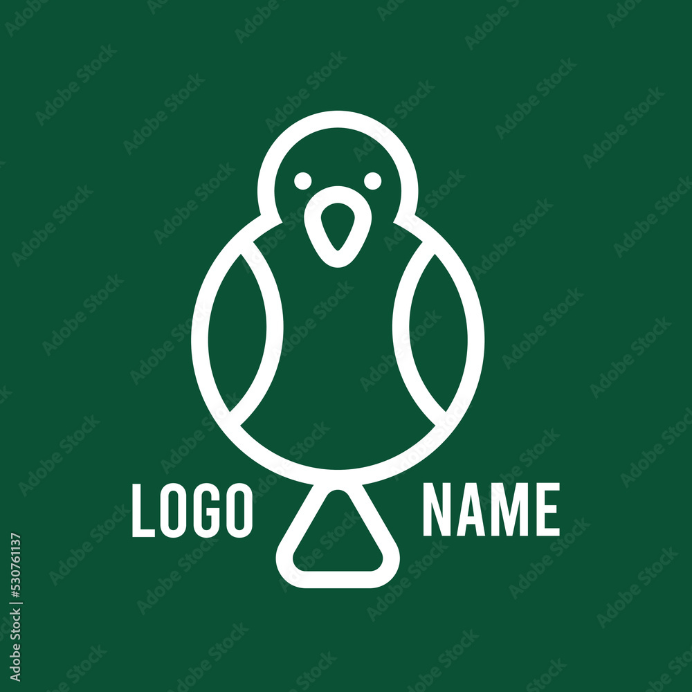 Vector bird icons in outline style abstract icons and emblems logo ...