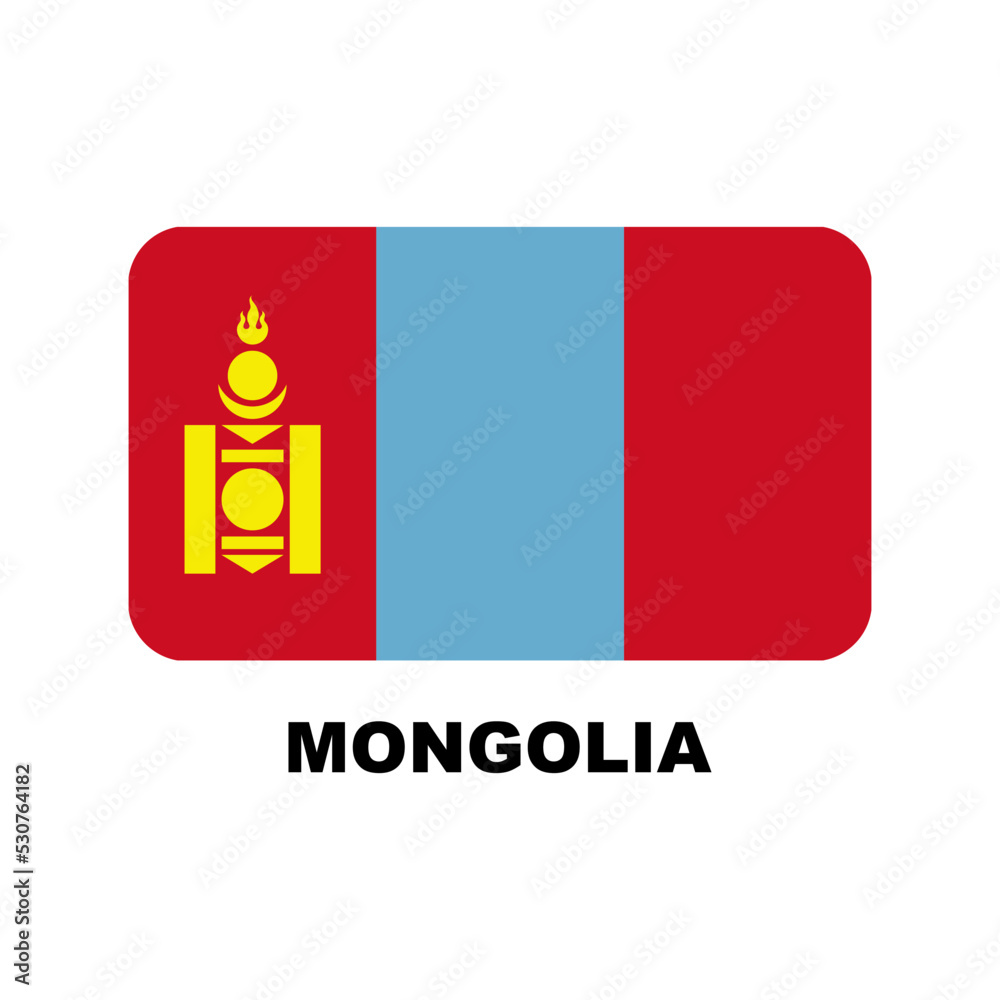 Oficial national flags of the world. Mongolia country. Design ...