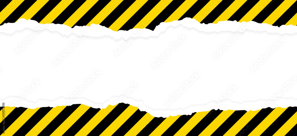 Seamless Warning vector striped rectangular background. Stripped torned ... Seamless Warning vector striped rectangular background. Stripped torned ...