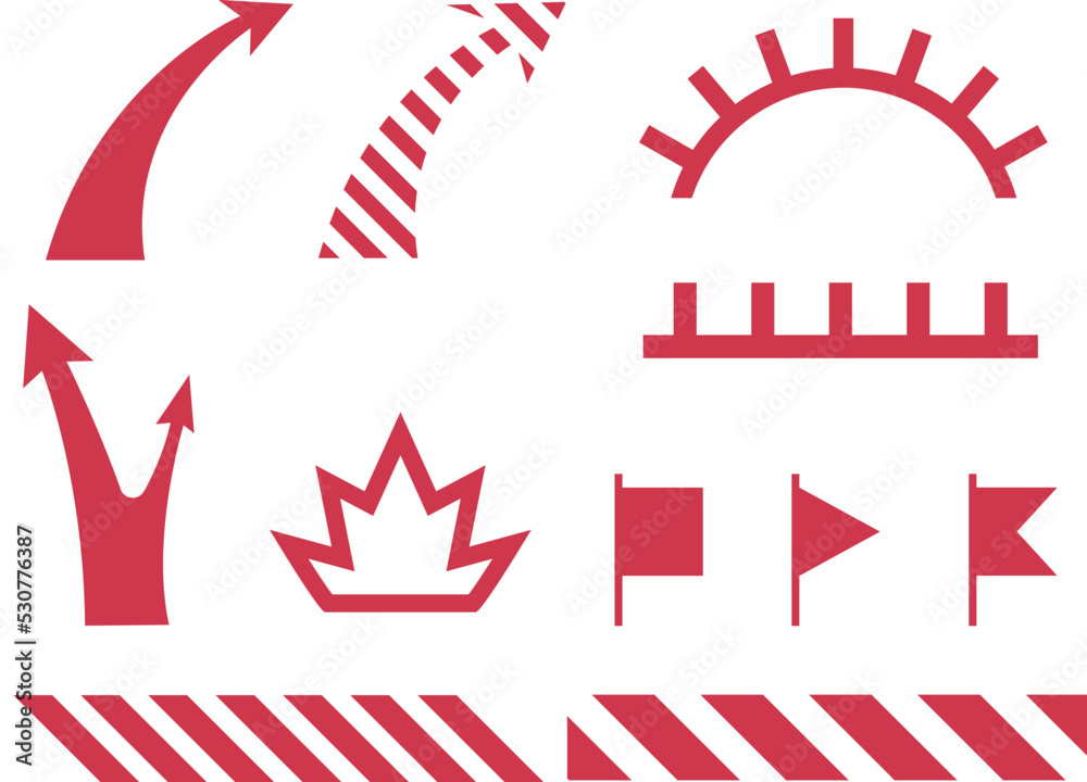 War map icons set. Military strategy symbols Stock Vector | Adobe Stock