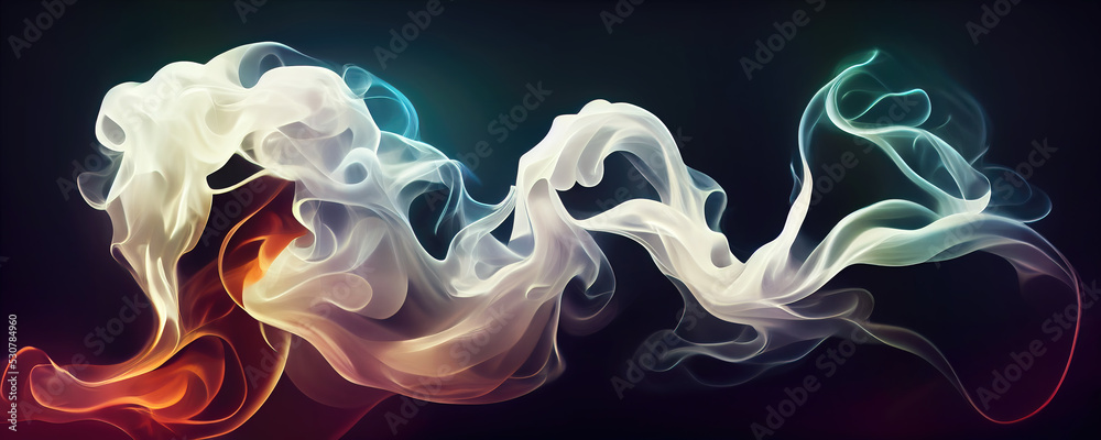 Light smoke on black background as wallpaper header design Stock ...