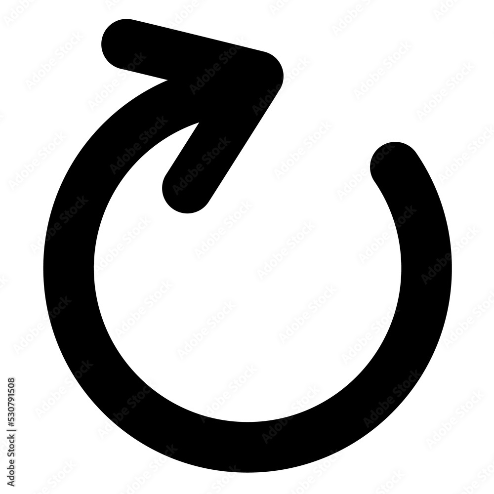Clockwise arrow icon. Black curved circular arrow indicating circular ... Clockwise arrow icon. Black curved circular arrow indicating circular ...