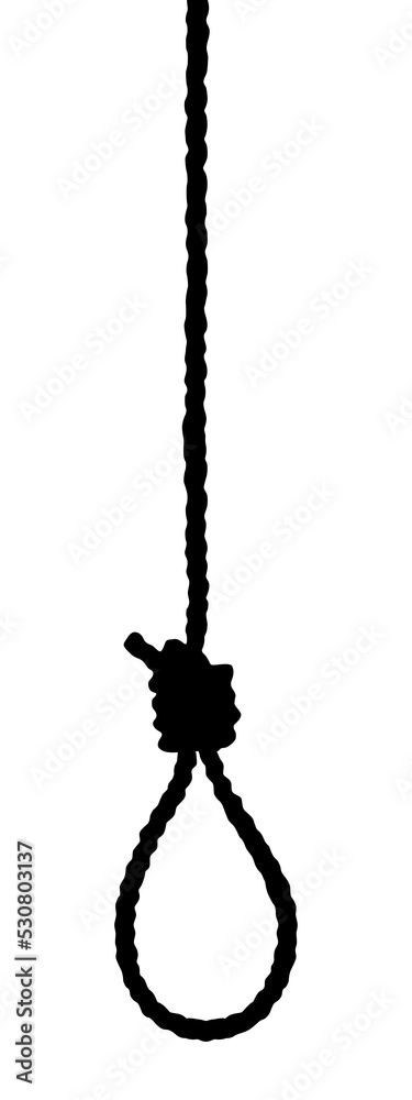 Gallows or Hanging Rope Silhouette Illustration. Dramatic, Creepy ...