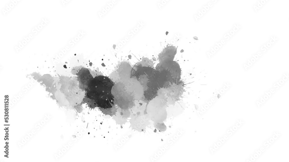 Ink brush stroke transition. Ink splash. watercolor fluid ink splashes ...