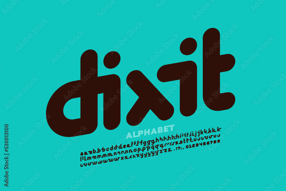 Modern lowercase style font design with alternative letters, alphabet ...