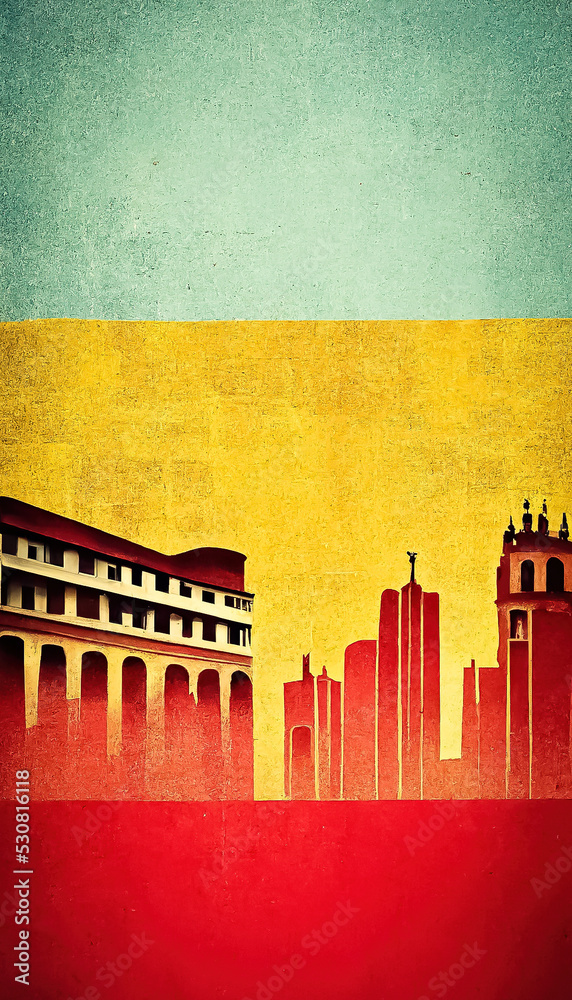 Antique poster about Spain and tourism in this country, for flyer ...