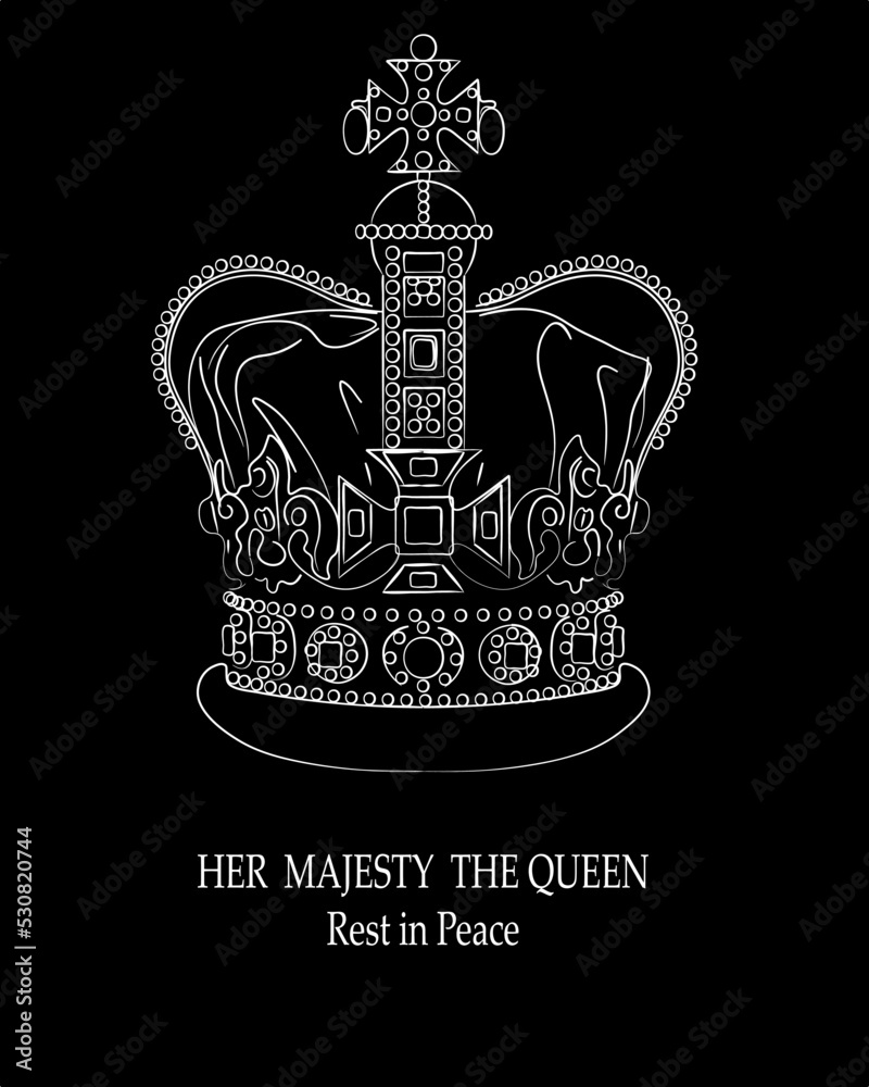 Imperial state crown of the UK ( United Kingdom of Great Britain and ...