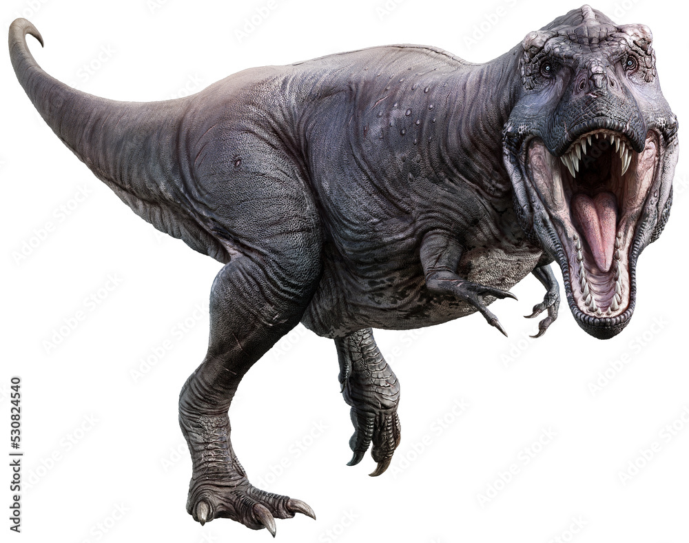 Poster Tyrannosaurus rex from the Cretaceous era 3D illustration ...