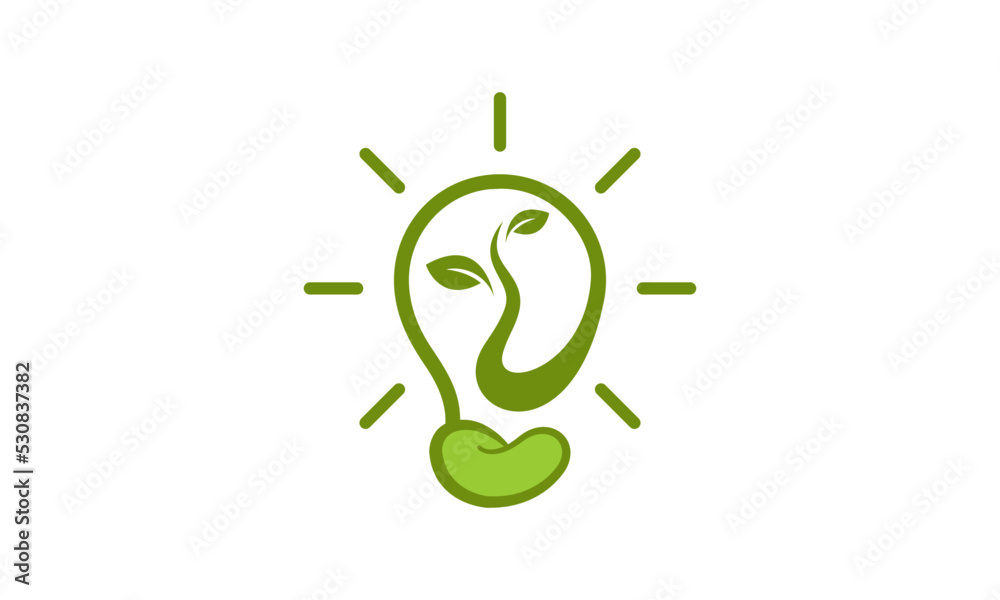 smart bean logo by combining beans and bulb Free Vector Stock Vector ...