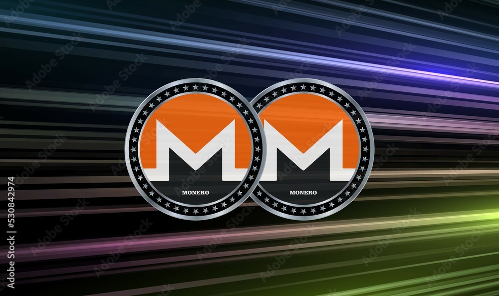 monero virtual currency images. 3d illustrations. editorial image ...