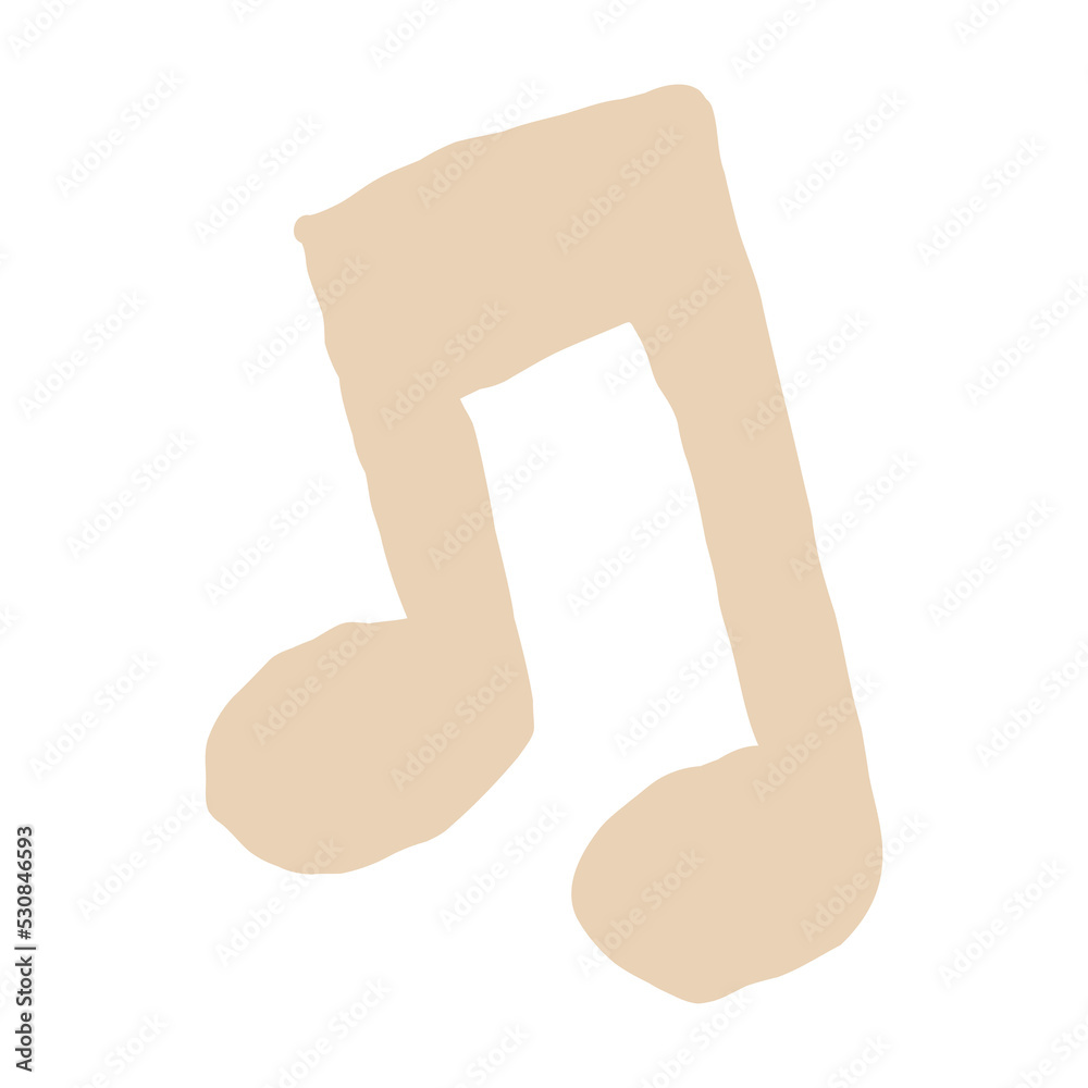 Cute hand-drawn Music notes. Musical vibes, audio, songs, melody, and ...