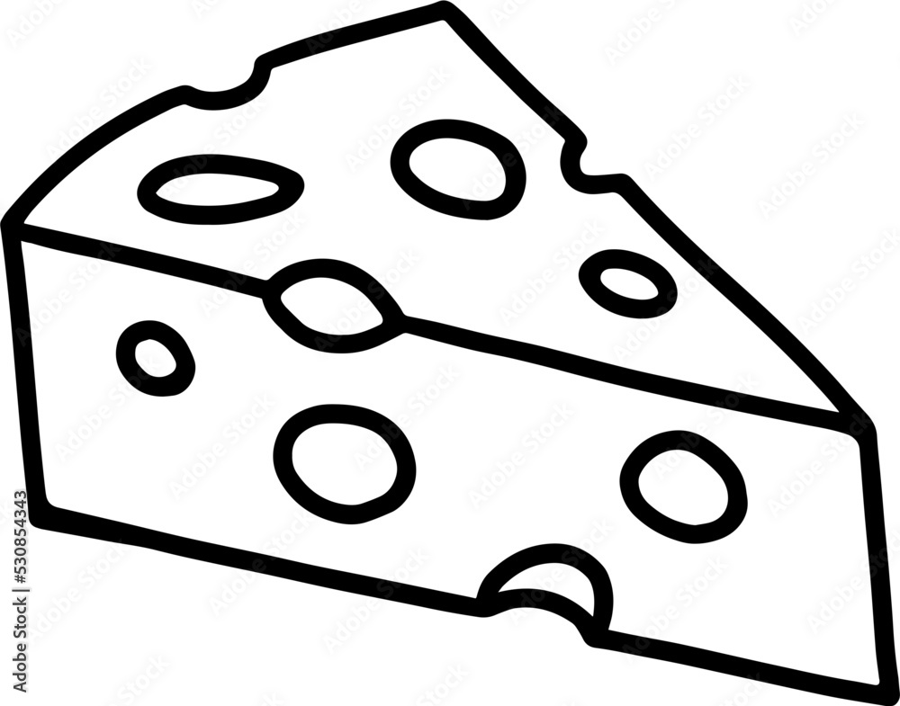 cheese line drawing outline Stock Vector | Adobe Stock