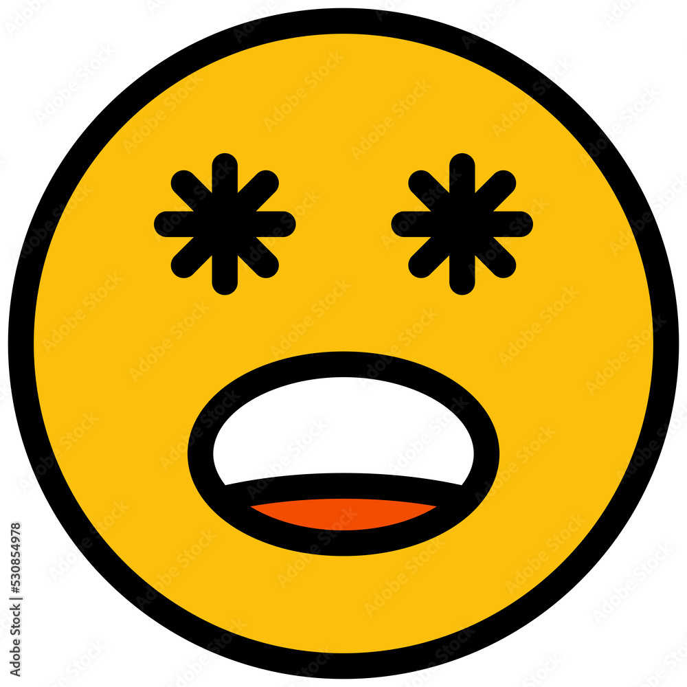 annoyed and nervous face emoji illustration Stock Illustration | Adobe ...