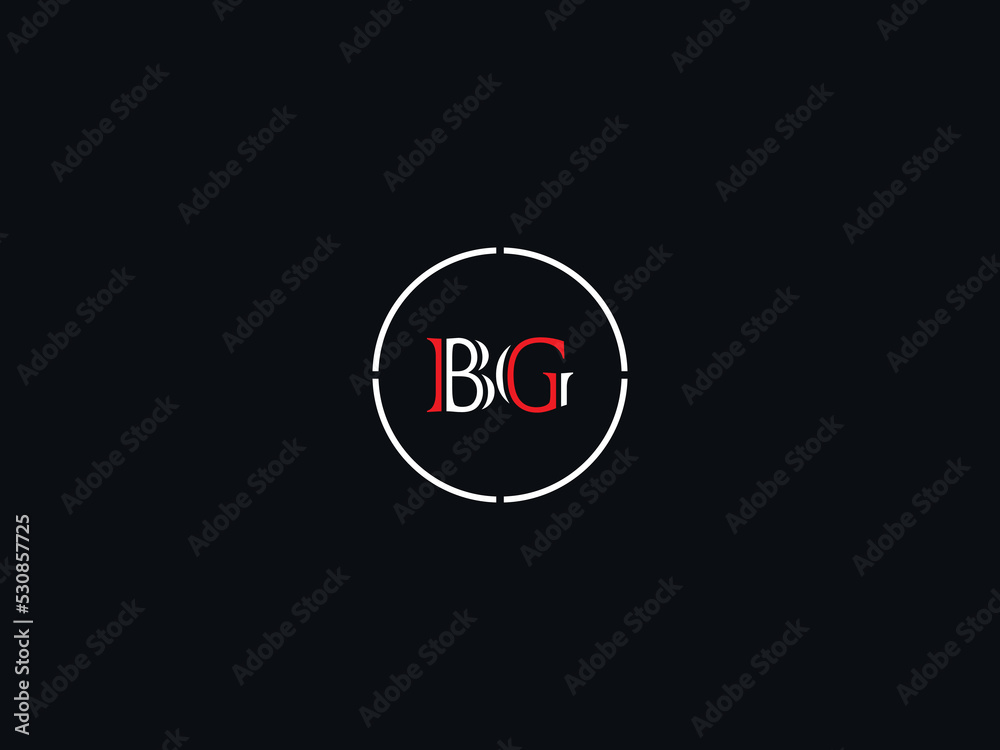 Vetor de Initial BG Logo Icon, Colorful Bg gb Logo Image Vector Unique ...