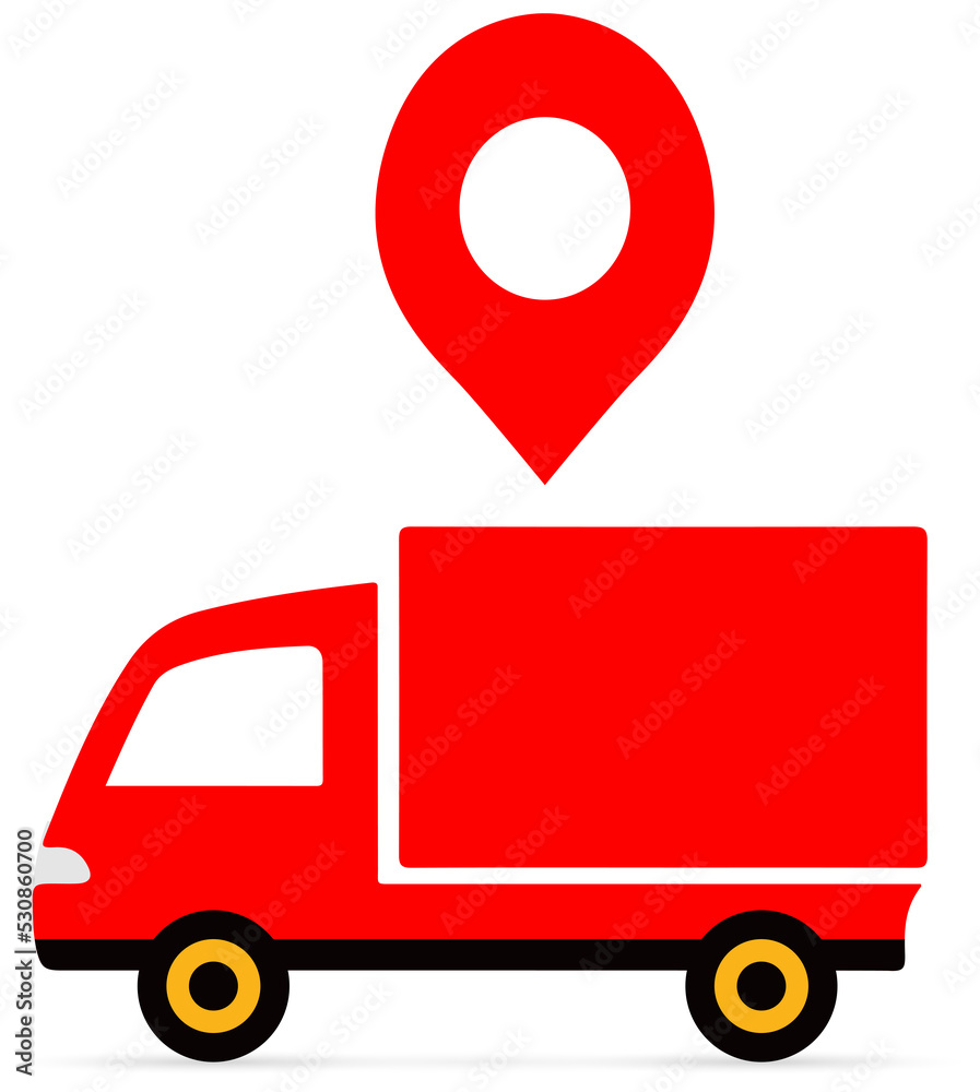 Car location icon image. Car pointer icon image. car position concep ...