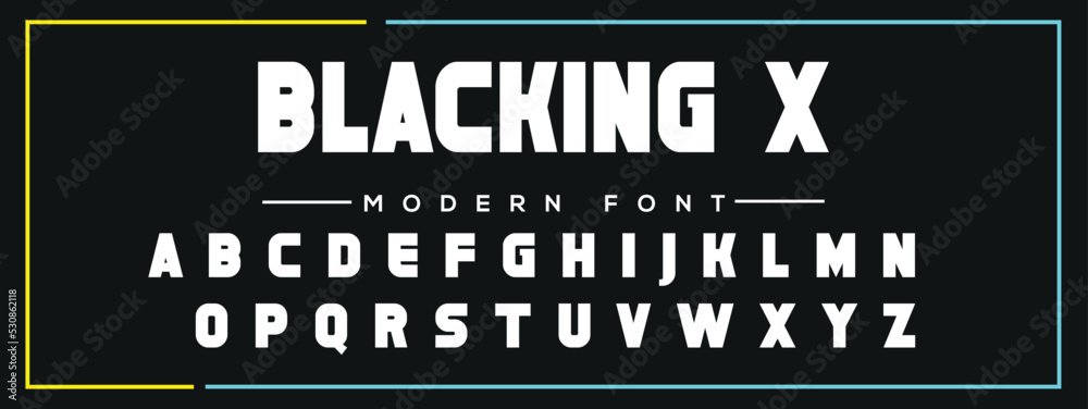 Luxury Minimal Modern Tech Alphabet Letter Fonts. Typography minimal ...