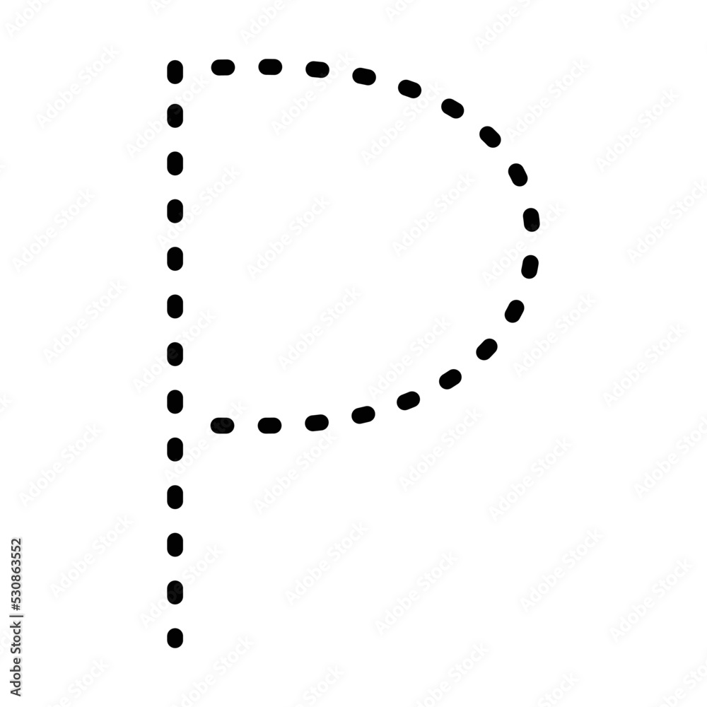 Tracing Alphabet Letter P Prewriting Dotted Line Element For tracing-alphabet-letter-p-prewriting-dotted-line-element-for