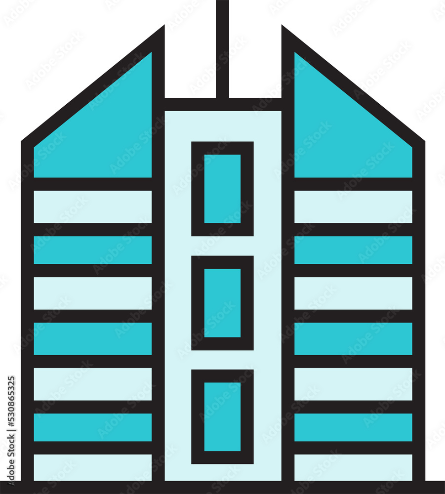 office tower, building icon illustration Stock Illustration | Adobe Stock