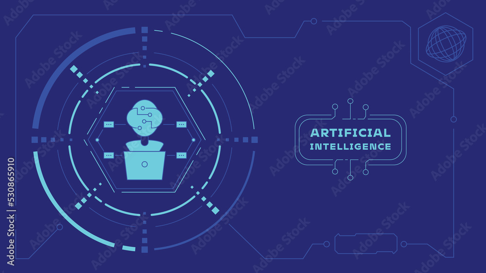 artificial intelligence robot processing data Stock Vector | Adobe Stock