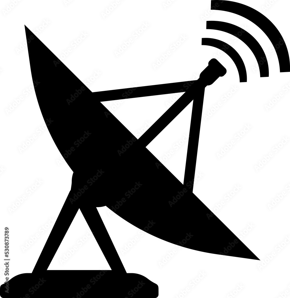 Satellite dish symbol icon, transparent backgrounds Stock Illustration ...