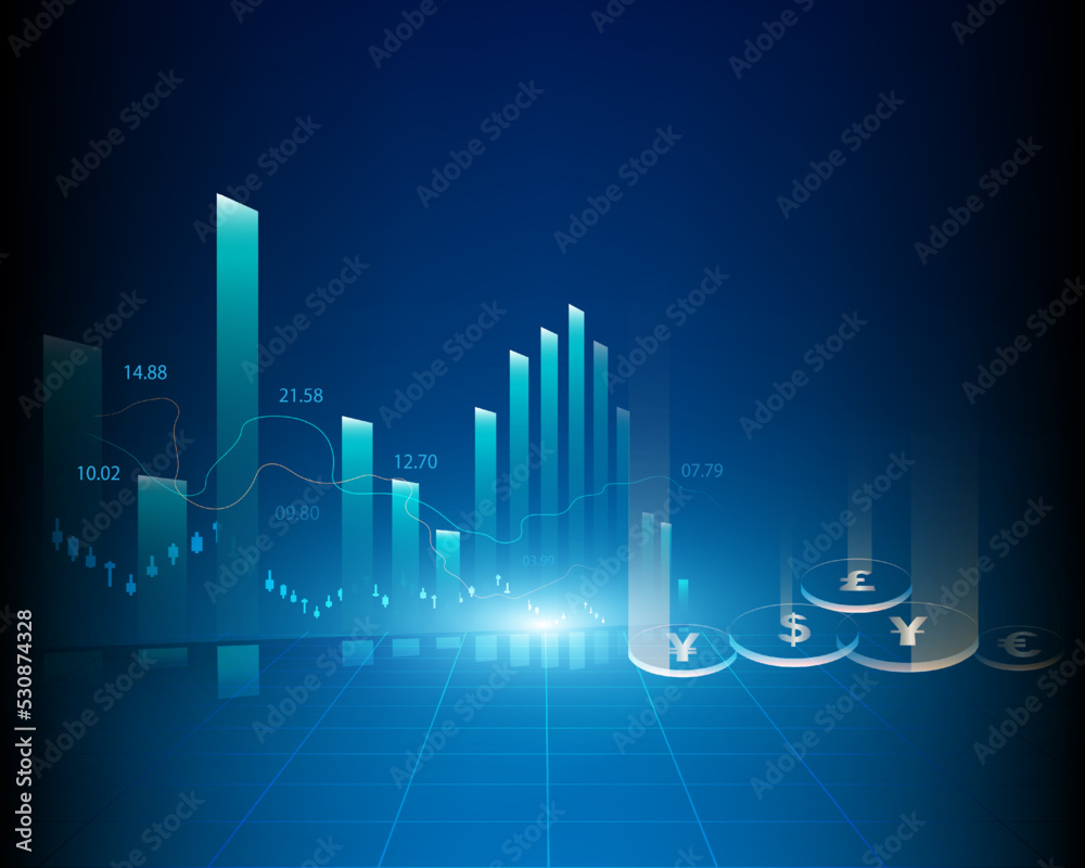 stock market. Money transfer. Currency exchange. abstract background ...