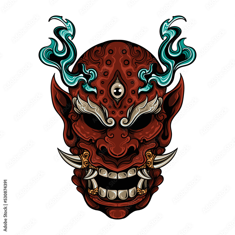 Shogun Mask Tattoo